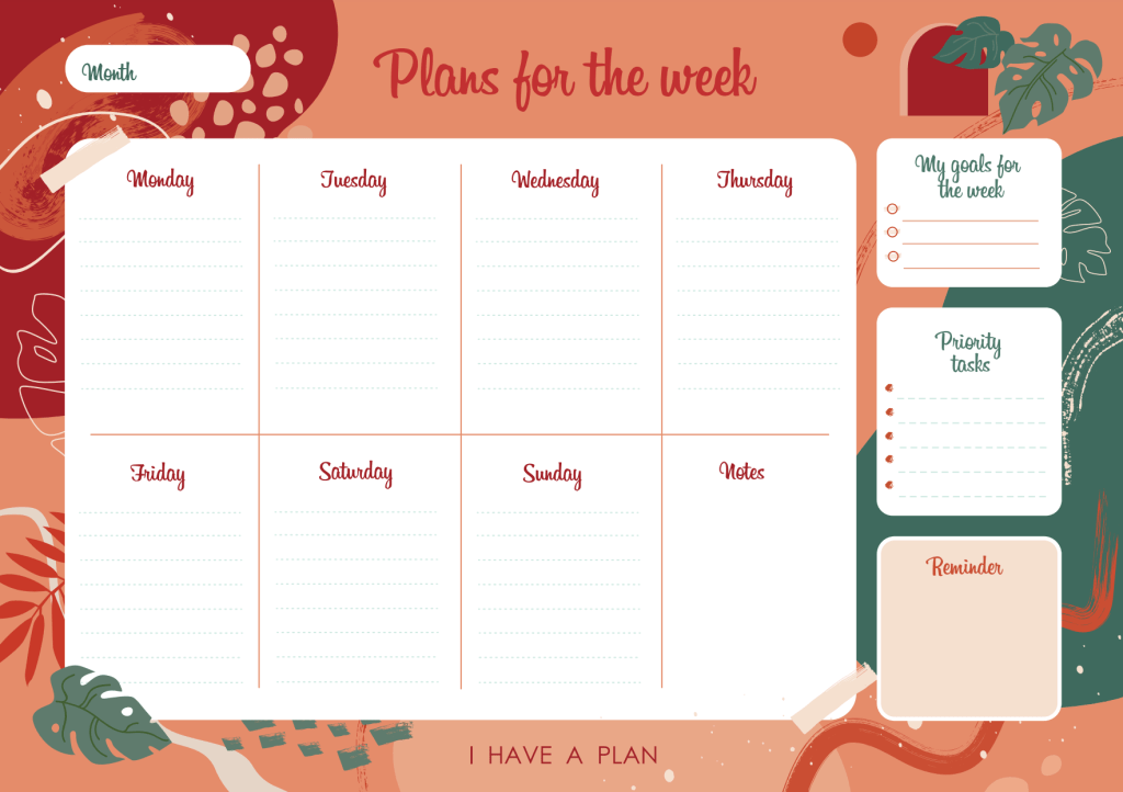 Planner settimanale da stampare – Pret a Papier