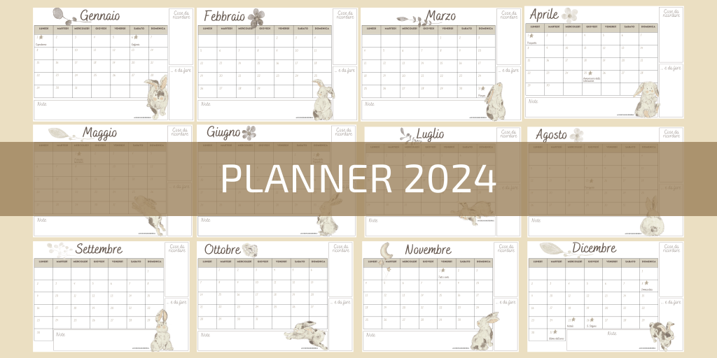 Calendari: calendario 12 mesi, planner mensili e settimanale da ...